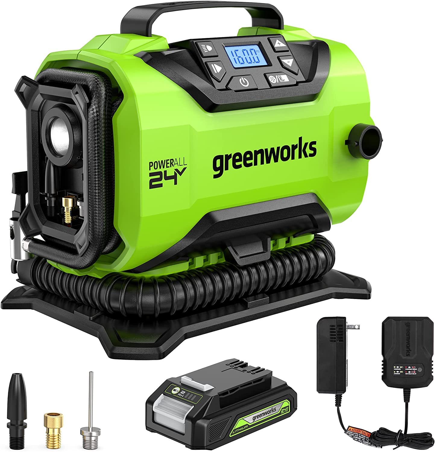 Greenworks 24V Cordless Tire Inflator Review - Portable Tire Compressors
