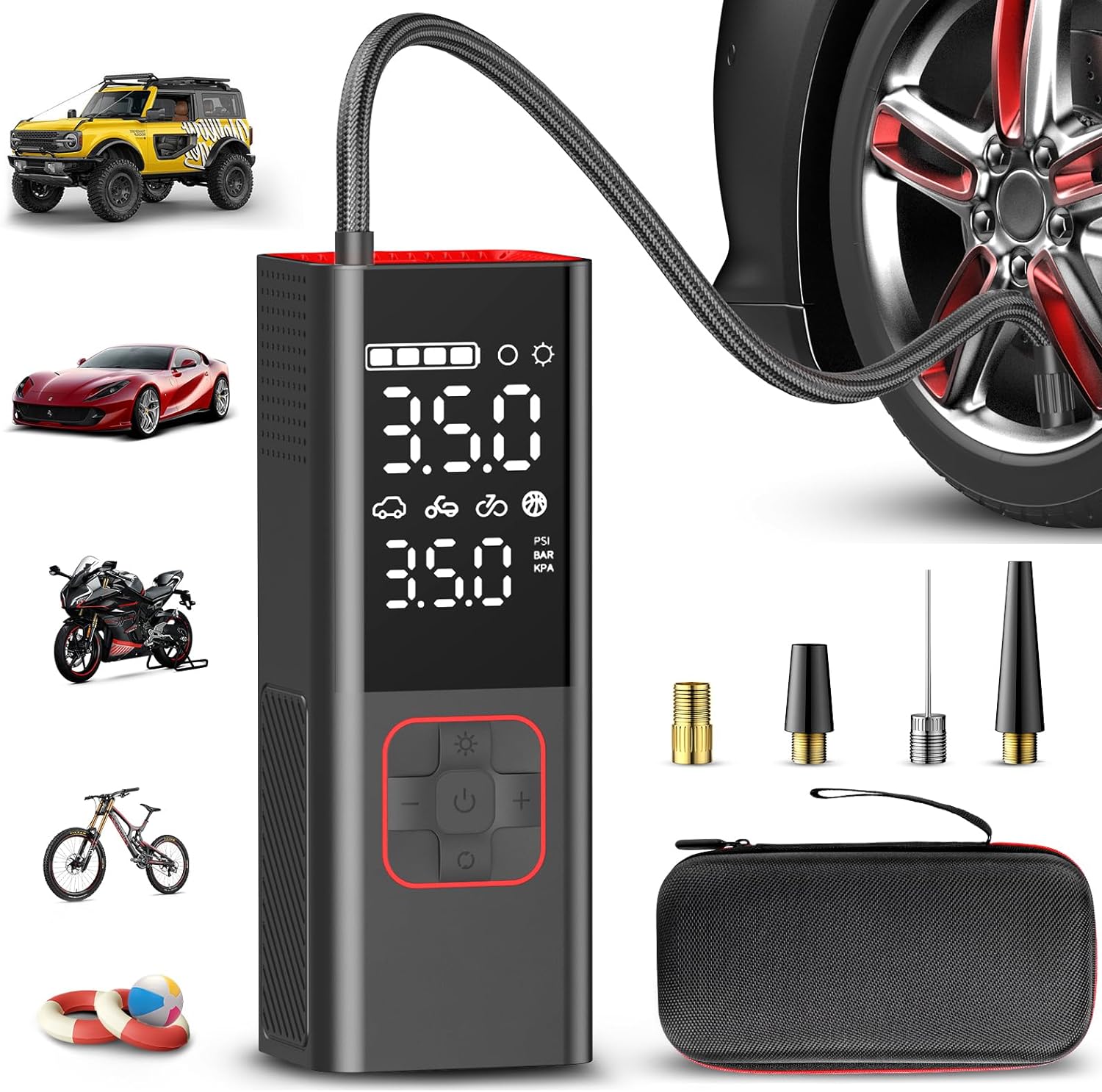 20000mAh Cordless Tire Pump Review - Portable Tire Compressors